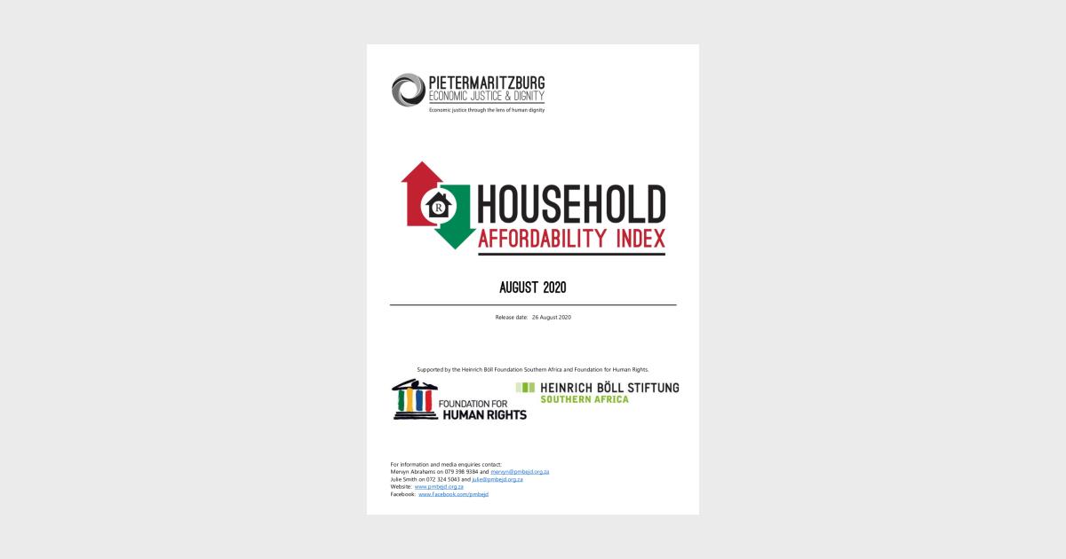 PMBEJD Research Report & August 2020 Household Affordability Index ... PMBEJD Research Report & August 2020 Household Affordability Index ...